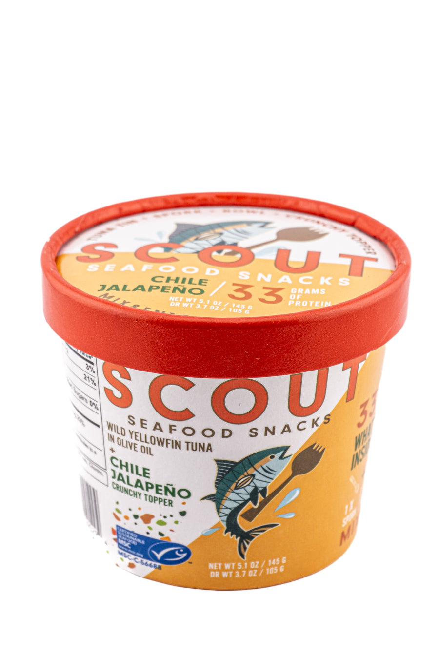 Scout Seafood Snacks Wild Yellowfin Tuna in Olive Oil With Chile Jalap ...
